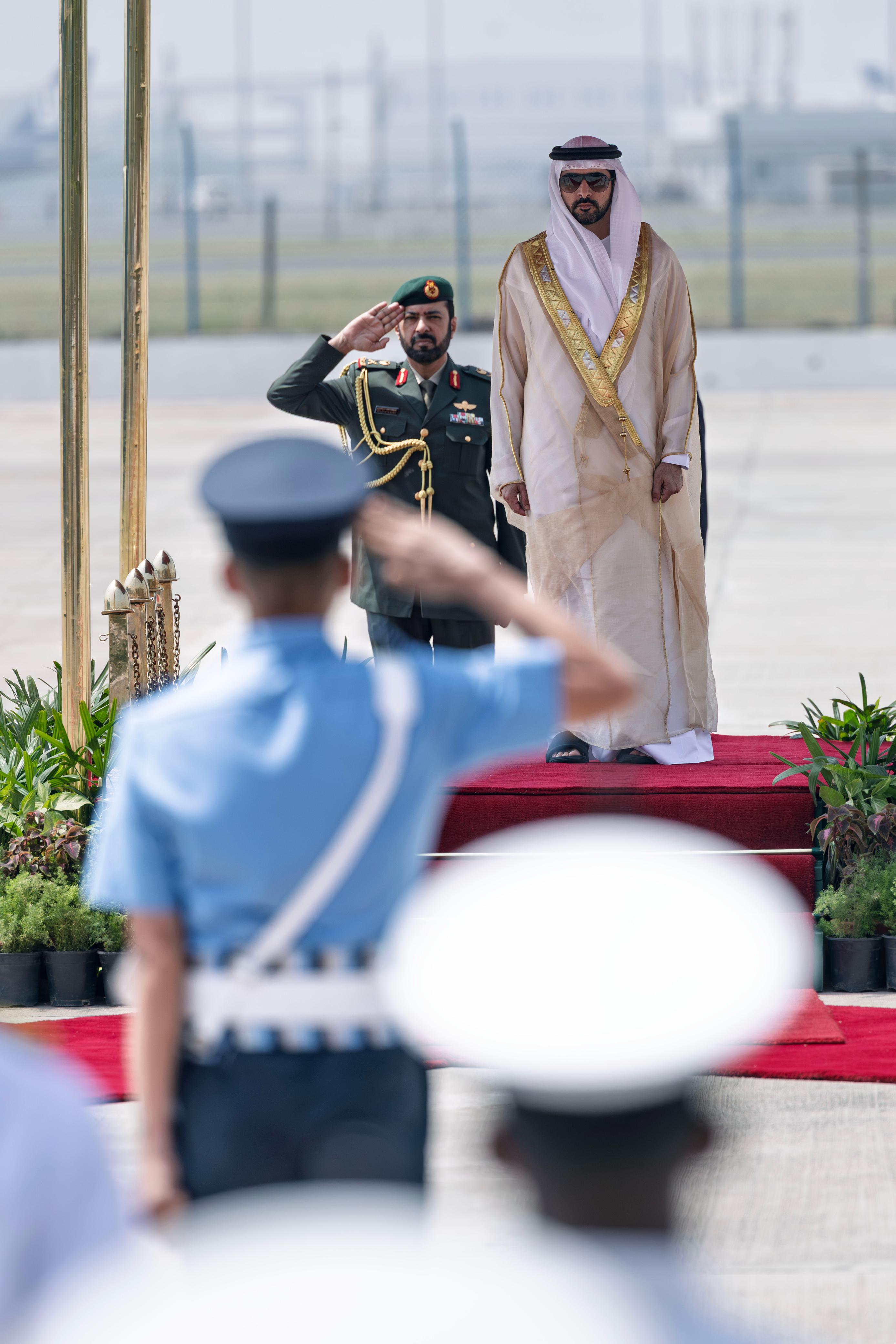 Hamdan bin Mohammed arrives in New Delhi on official visit to India