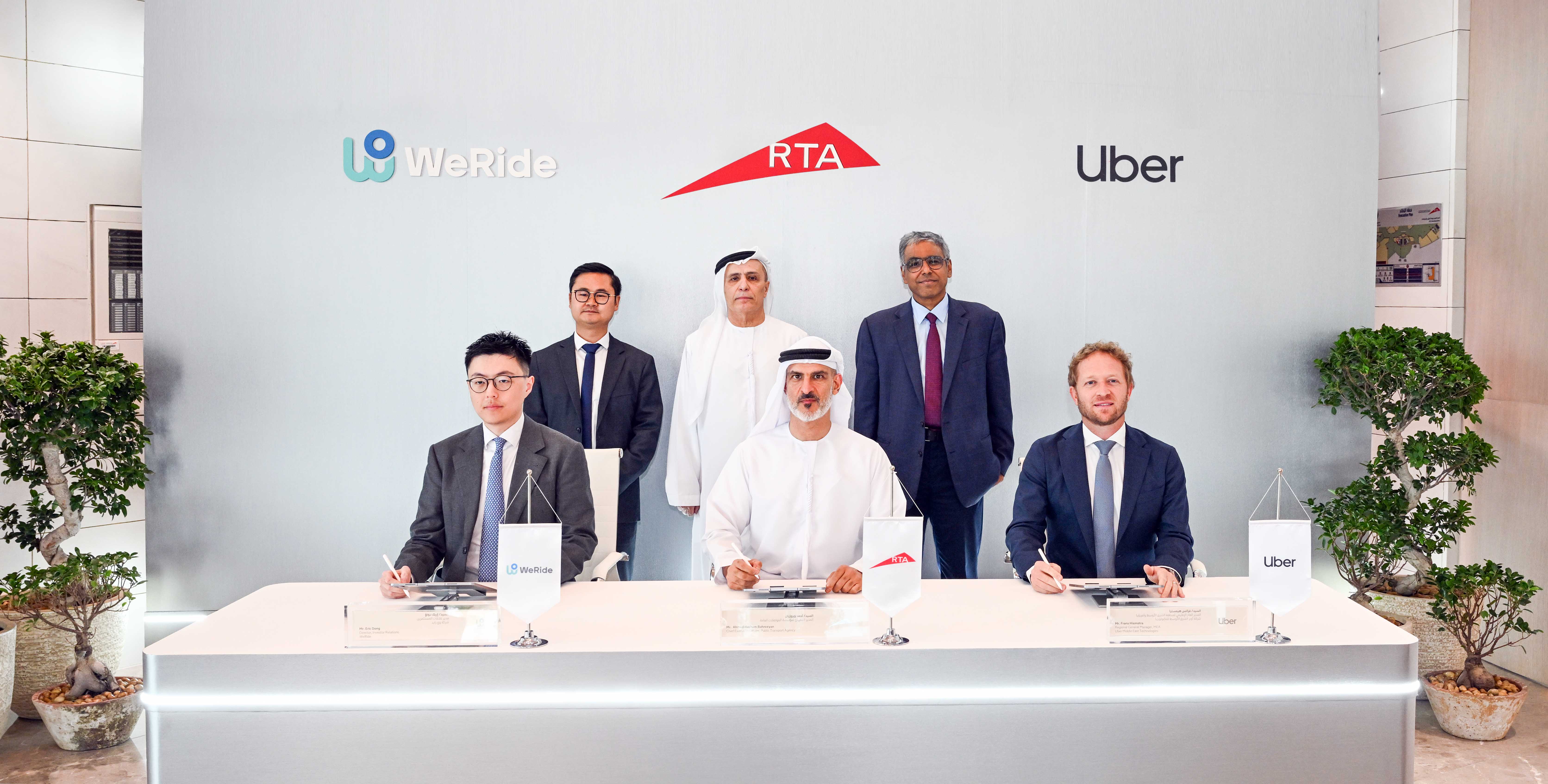 RTA Signs MoU with Uber Technologies and WeRide to Launch Pilot ...